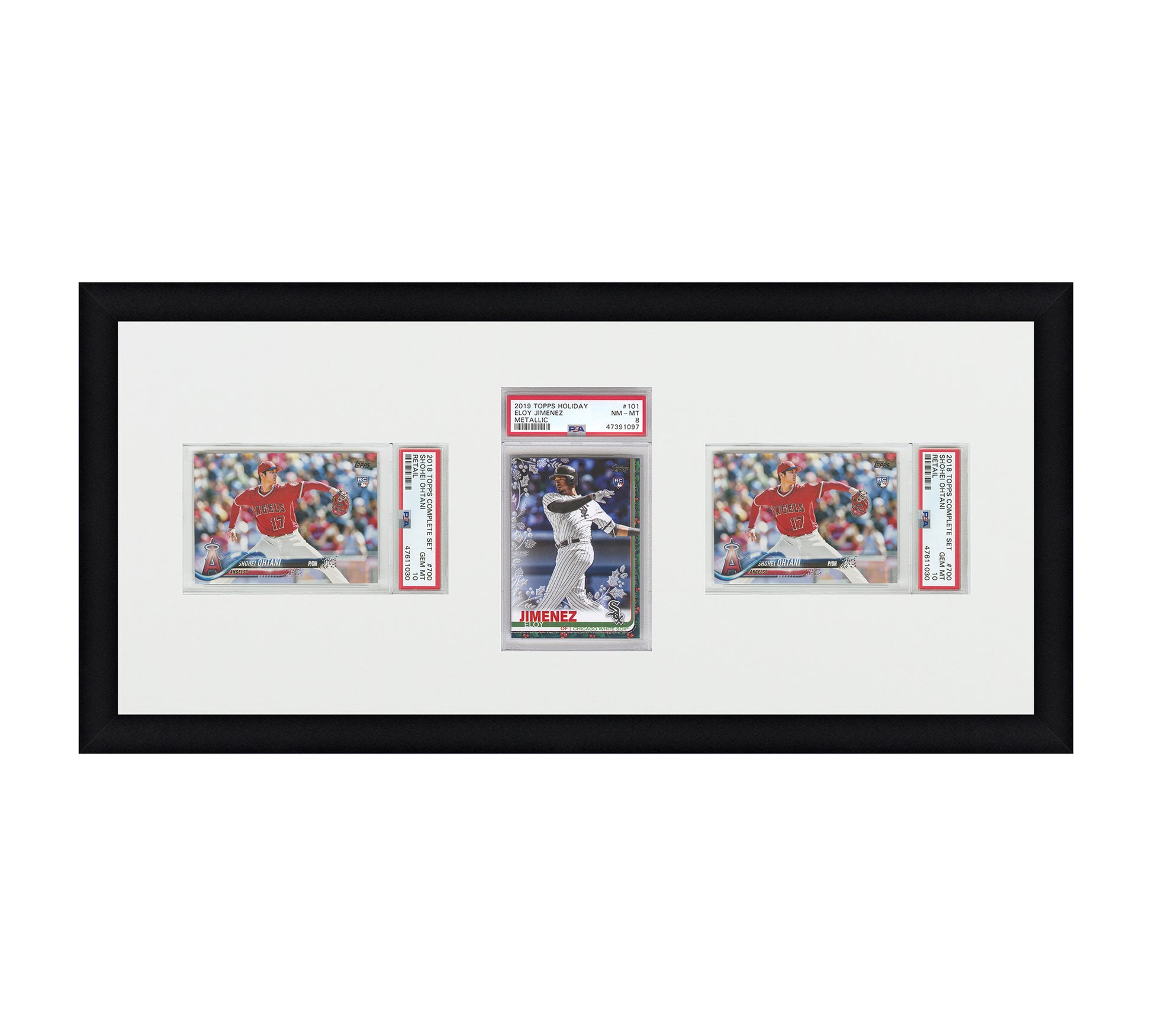 Card Frame Display - 3 Openings for PSA Graded Slabs with Custom layou ...