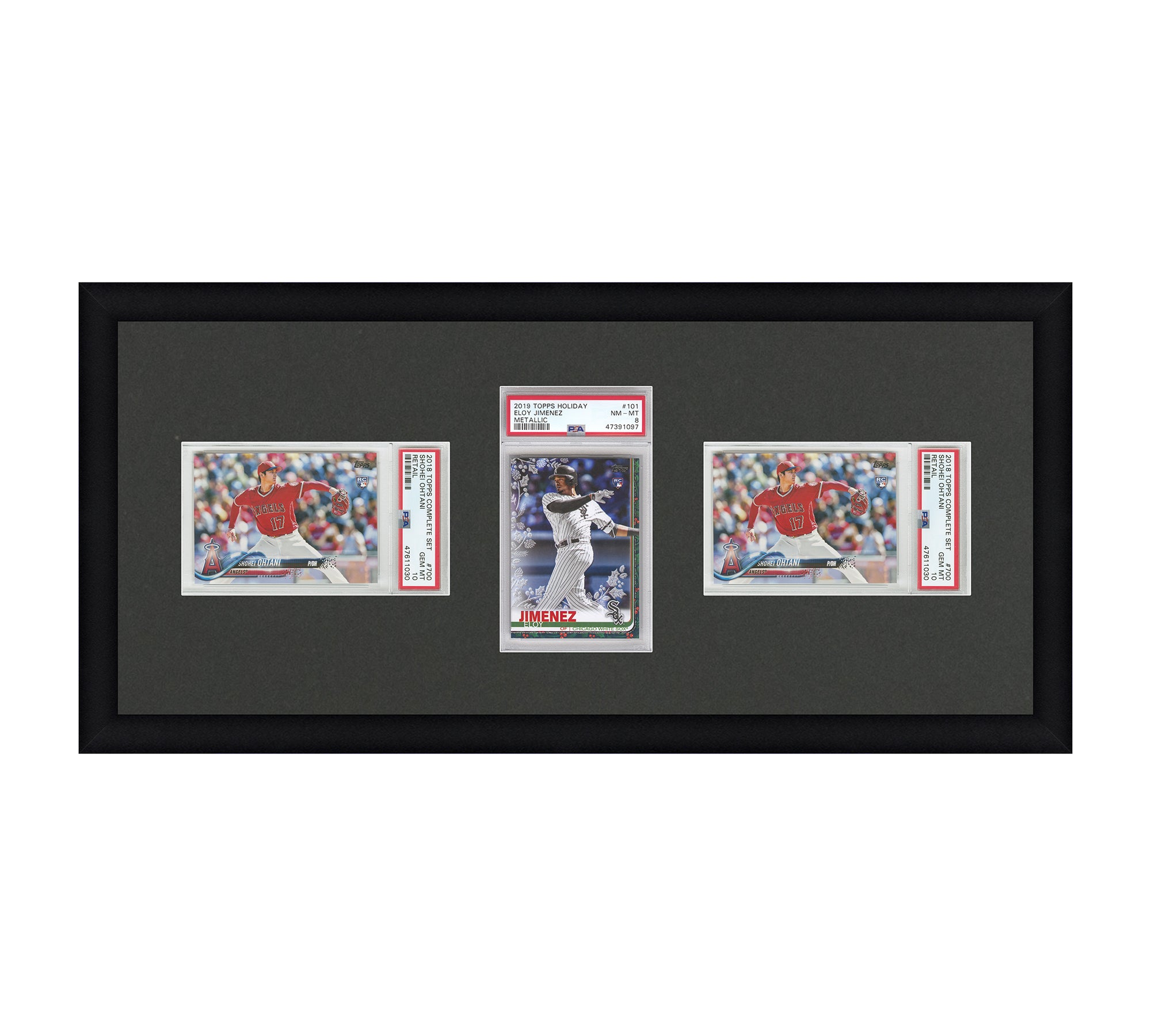 Card Frame Display - 3 Openings for PSA Graded Slabs with Custom layou ...