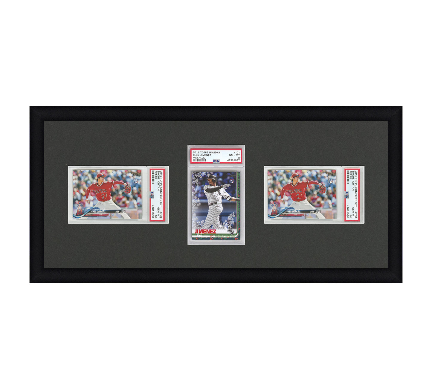 Card Frame Display - 3 Openings for PSA Graded Slabs with Custom layou ...