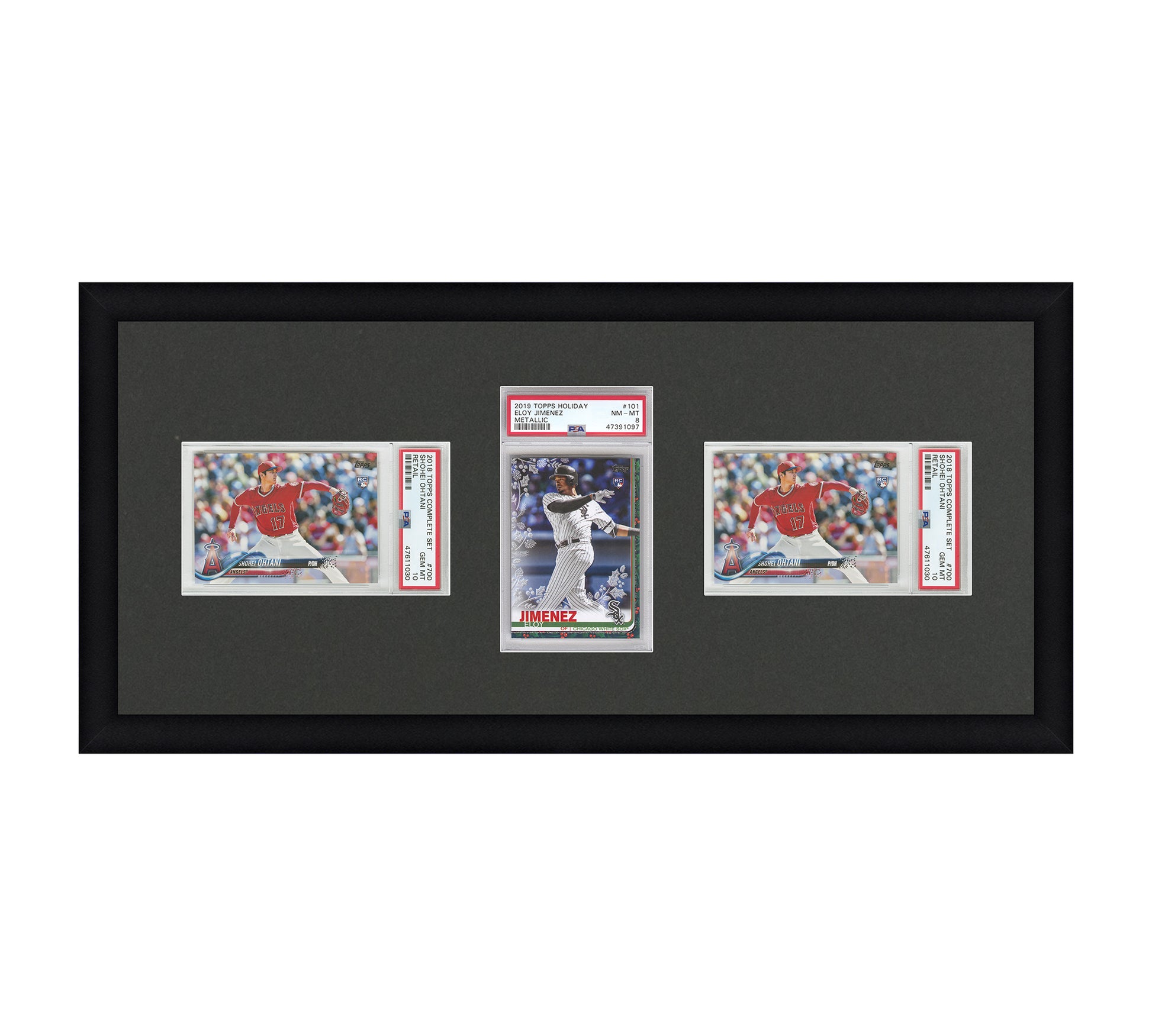 Card Frame Display - 3 Openings for PSA Graded Slabs with Custom layou ...