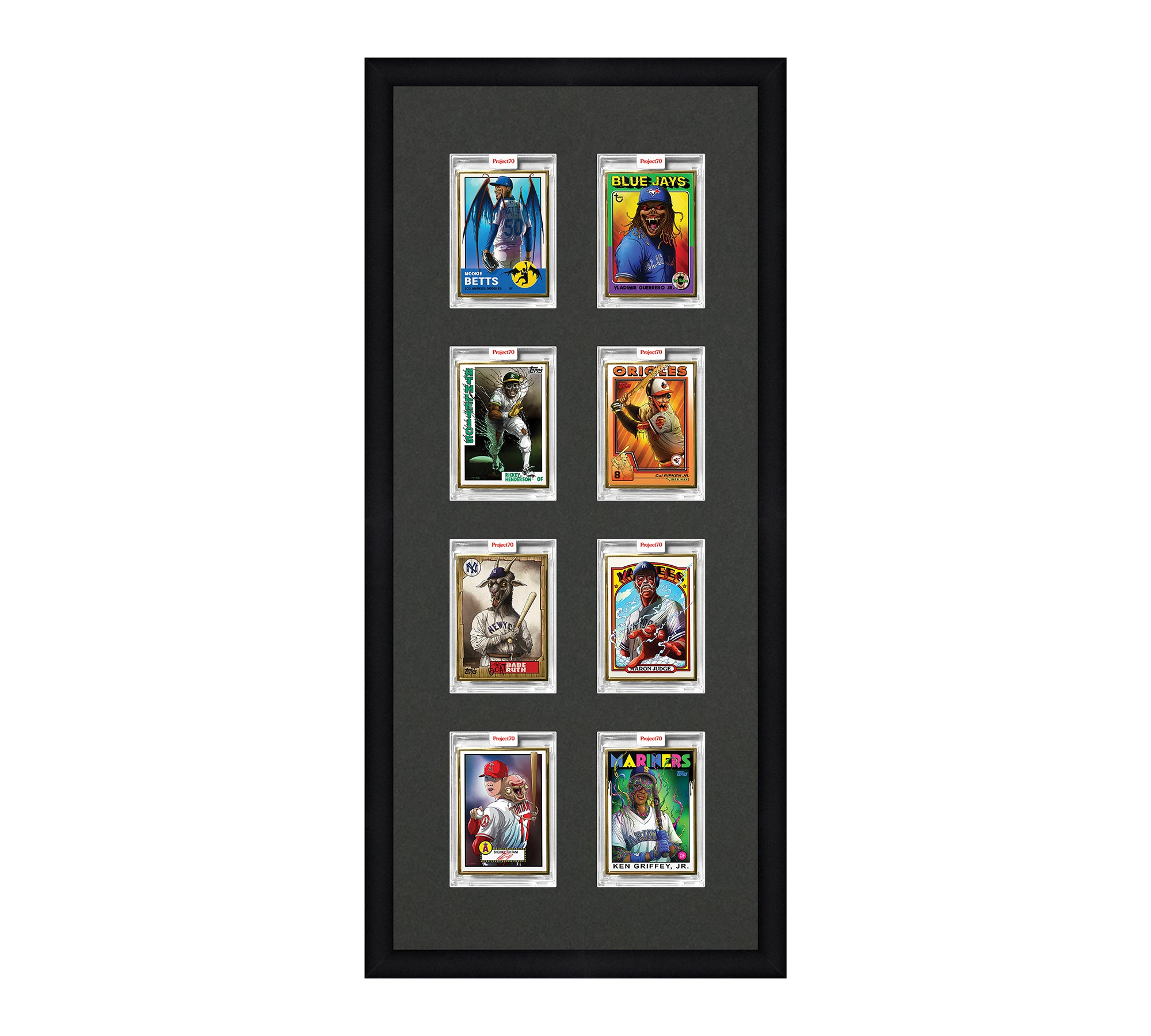 Framed Card Display - 8 Openings for Project 100, Project 70, or Proje ...