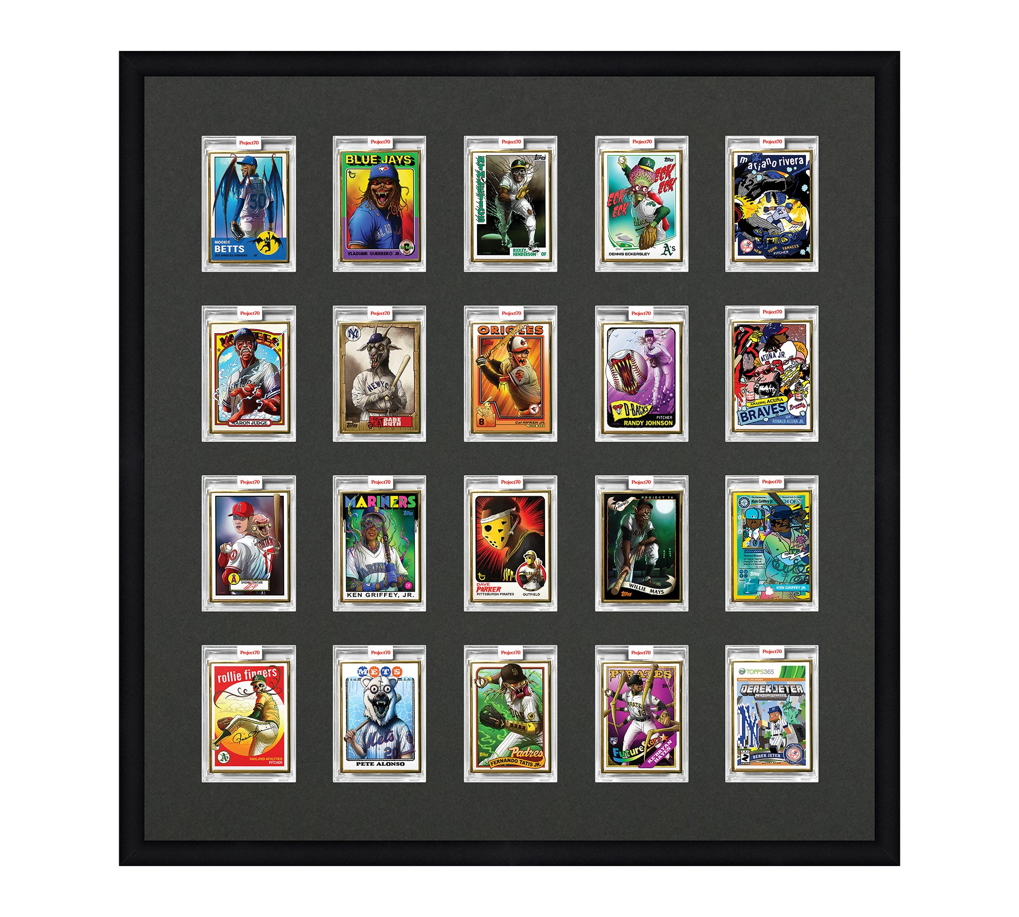 Framed Card Display - 20 Openings for Project 100, Project 70, or Proj ...