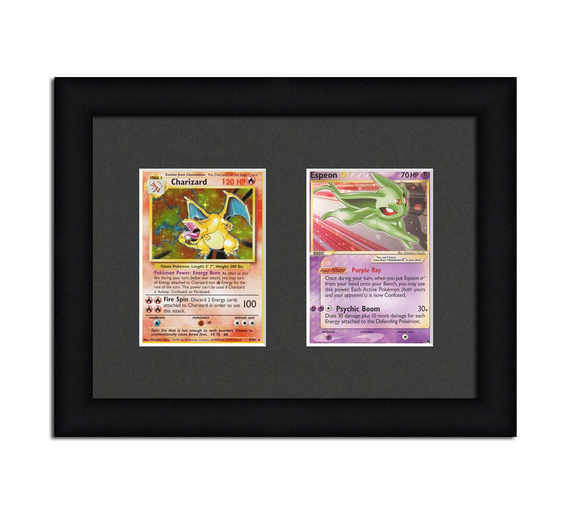 Card Frame Display - 2 Openings for Pokemon, Magic The Gathering, or o ...