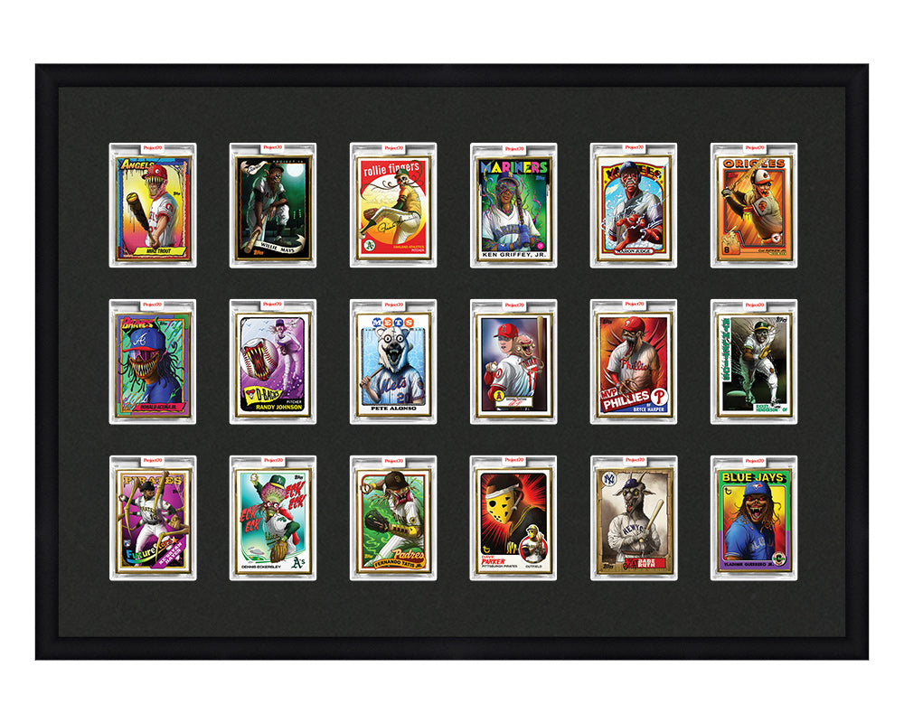 Framed Card Display - 18 Openings for Project 70, Project 100, or Proj ...